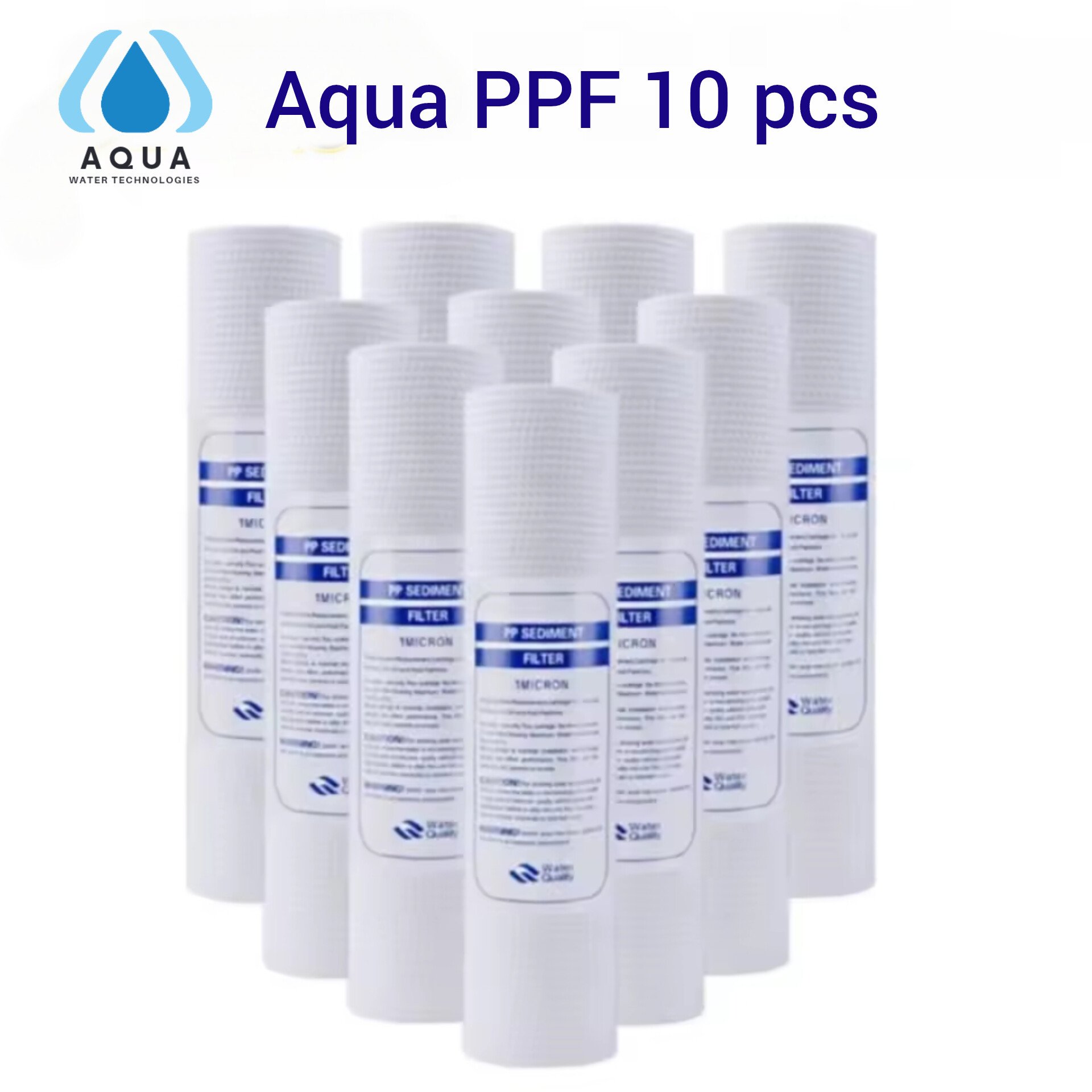 PPF Cartridge 1 Micron – 10 Pcs Sediment Filter for RO System in ...